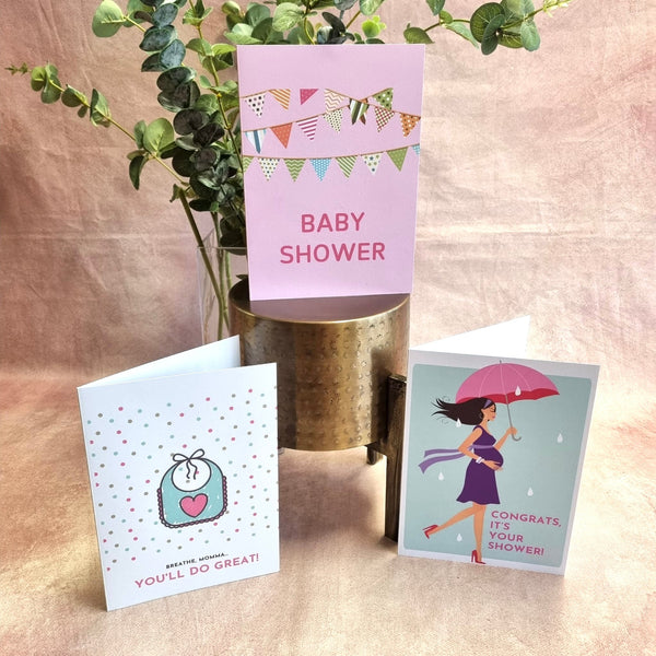 Baby Shower Greeting Card (Umbrella) ☘️ - Ulluv Ltd